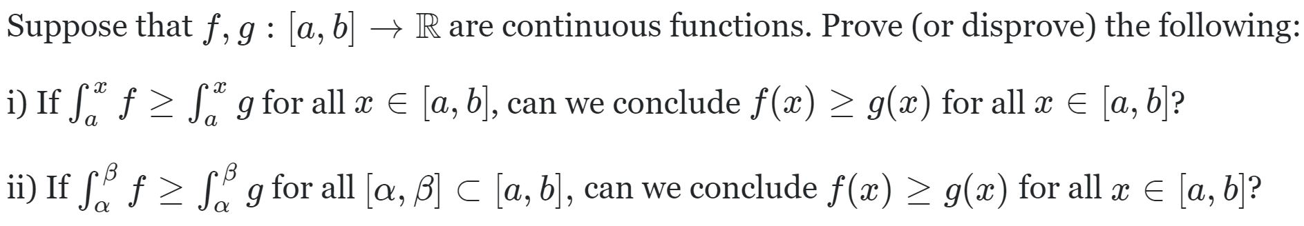 Solved Suppose that f, g: [a, b] + Rare continuous | Chegg.com