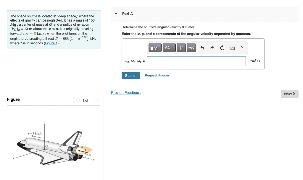 Solved The space shuttle is located in "deep space," where | Chegg.com