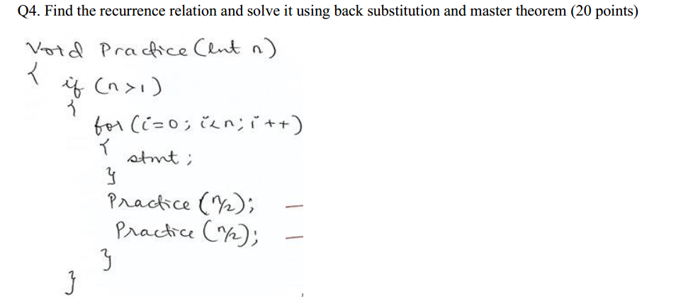 Solved Q4. Find the recurrence relation and solve it using | Chegg.com