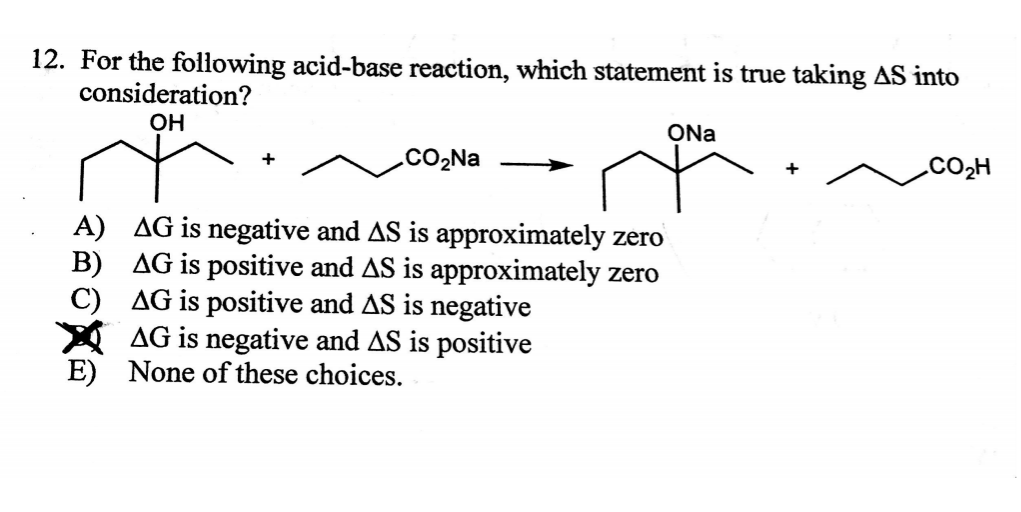 Solved 12. For the following acid-base reaction, which | Chegg.com
