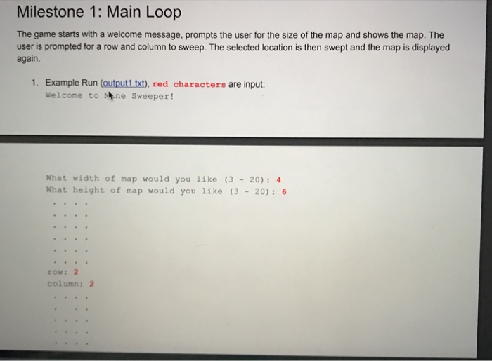 Solved Big Program 1 Minesweeper In This Assignment You