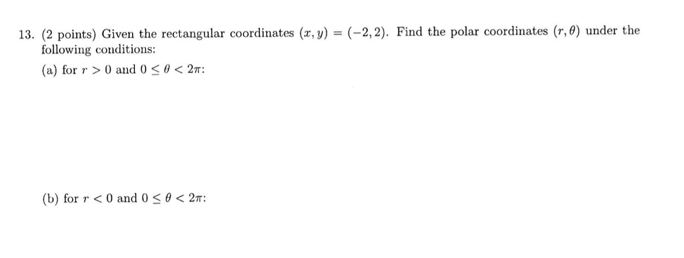 Solved 12. (8 points) Given the graph of the polar curve as | Chegg.com