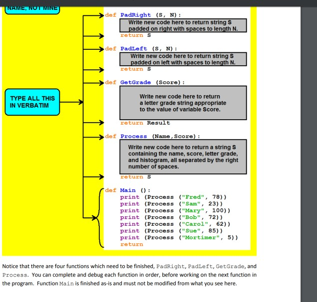 Solved def PadRight (s, N): Write new code here to return | Chegg.com