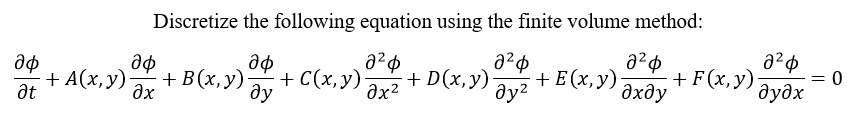 Discretize the following equation using the finite | Chegg.com