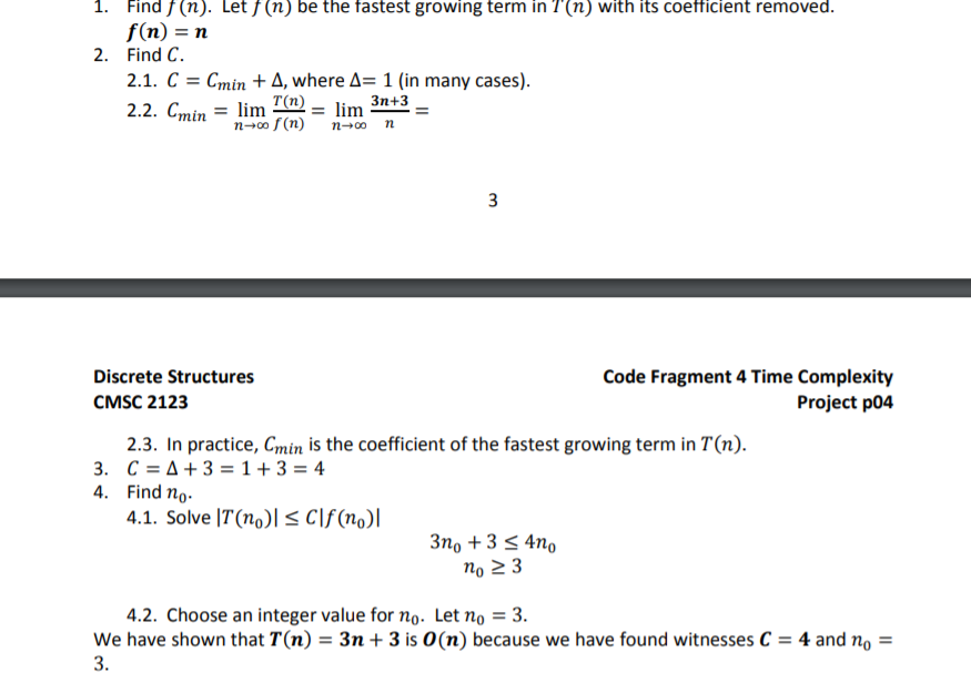 Solved Find 𝑇(𝑛) and 𝑂(𝑓(𝑛)) for code fragment 4 given | Chegg.com