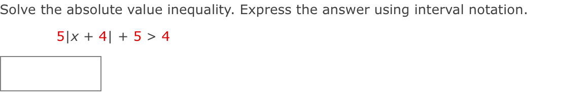 Solved Solve The Absolute Value Inequality Express The
