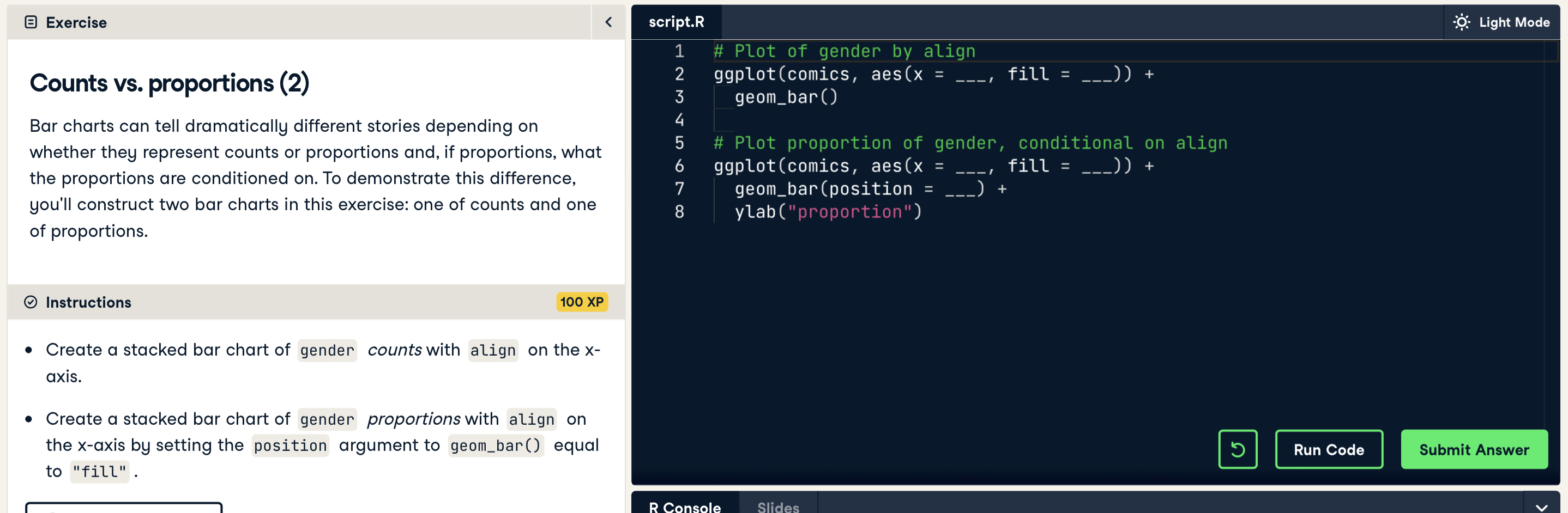 Solved Side-by-side bar charts chart. Instructions - Load | Chegg.com