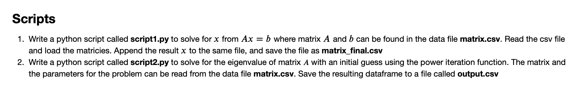 Solved Scripts 1. Write a python script called script1.py to | Chegg.com