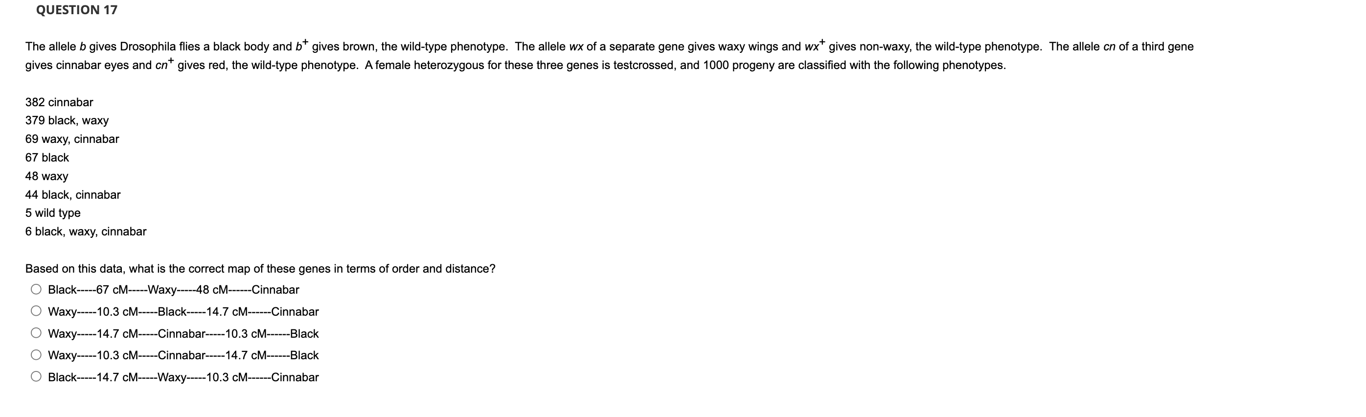 QUESTION 18 Below is a table showing various | Chegg.com