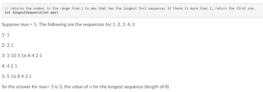 Solved // returns the number in the range from 1 to max that | Chegg.com