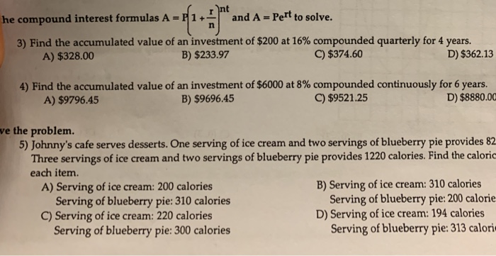 Solved 1-1 and A-Pert to solve. he compound interest | Chegg.com