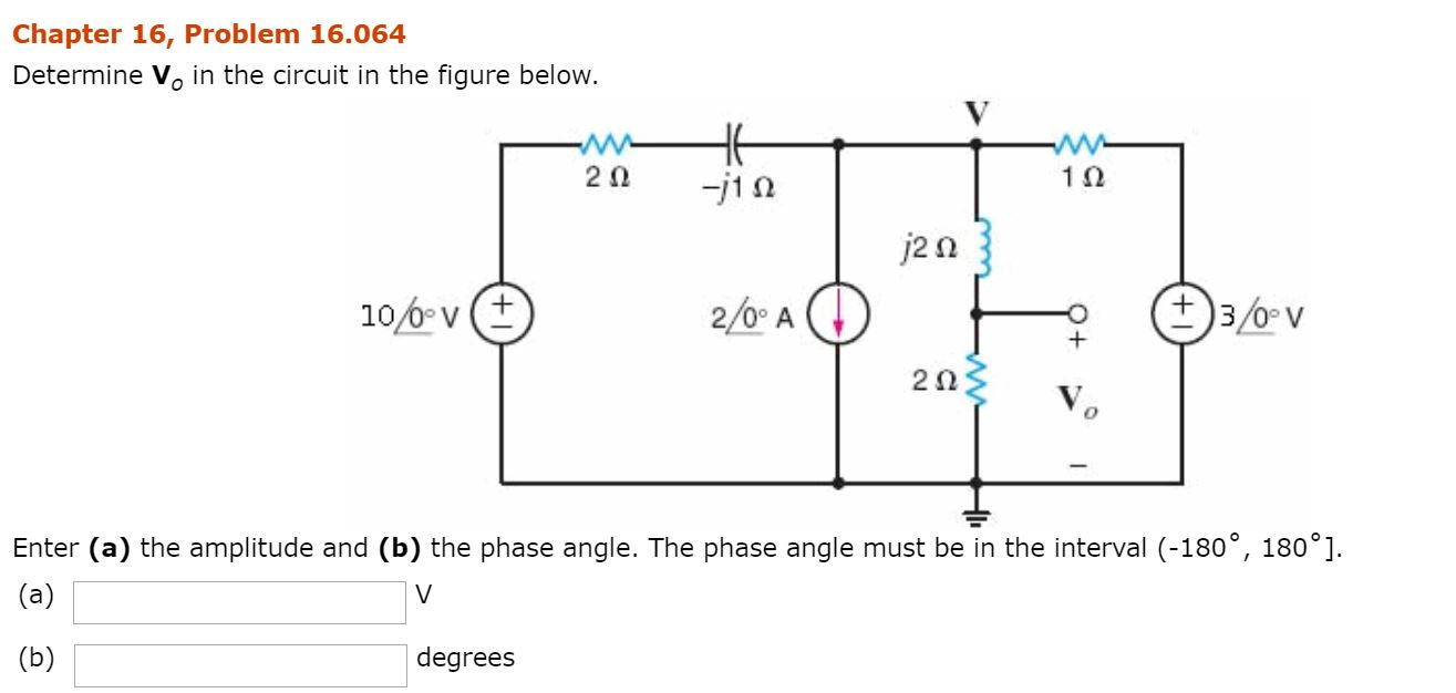 Solved Chapter 16 Problem 16064 Determine V In The 4724
