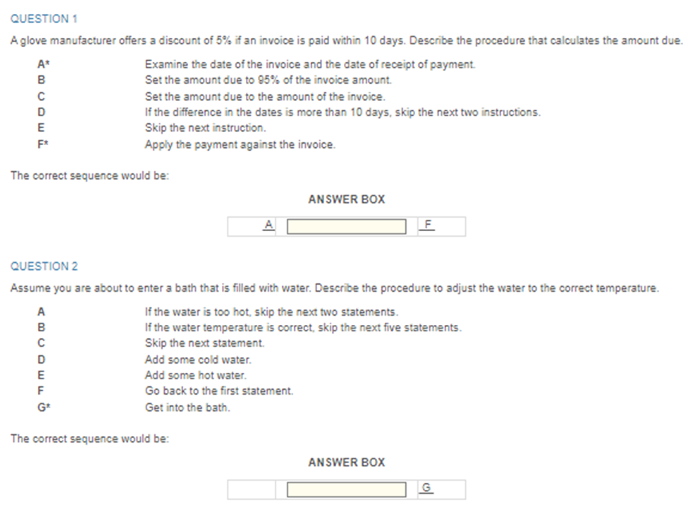 Solved Each of the questions below describes a problem and a | Chegg.com