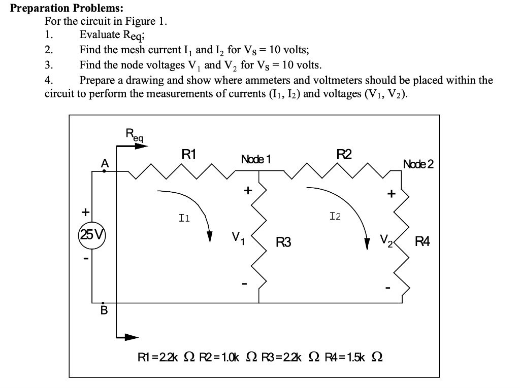 Solved Preparation Problems: For the circuit in Figure 1. 1. | Chegg.com