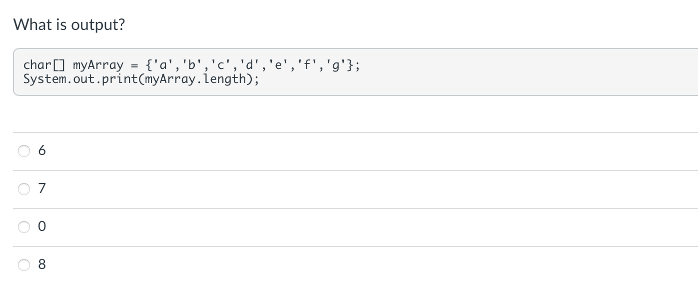 Solved What Is Output Char Myarray Abcd 