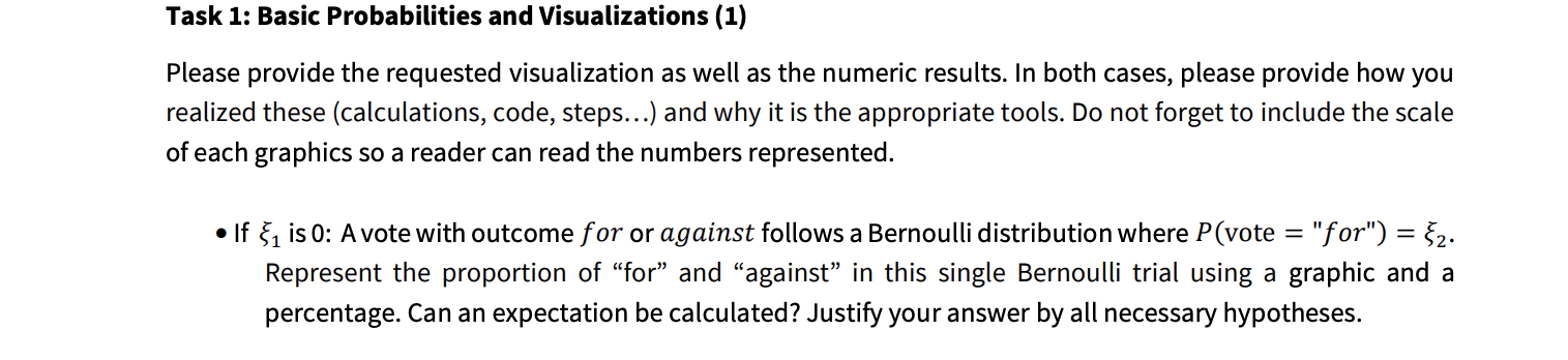 Task 1: Basic Probabilities and Visualizations | Chegg.com
