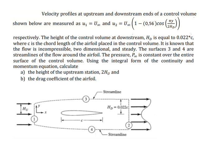 Solved Velocity profiles at upstream and downstream ends of | Chegg.com
