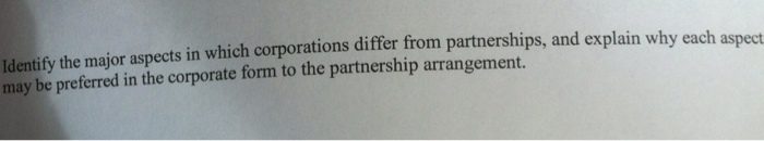 Solved Identify the major aspects in which differ from | Chegg.com