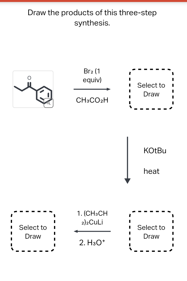 Solved Draw the products of this three-step | Chegg.com