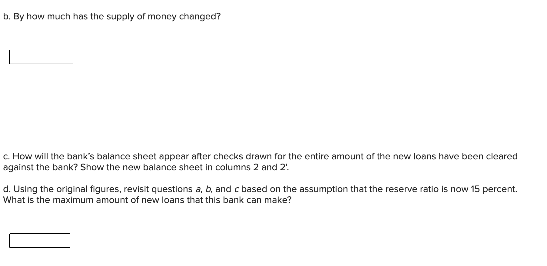 Solved Suppose that Big Bucks Bank has the simplified | Chegg.com