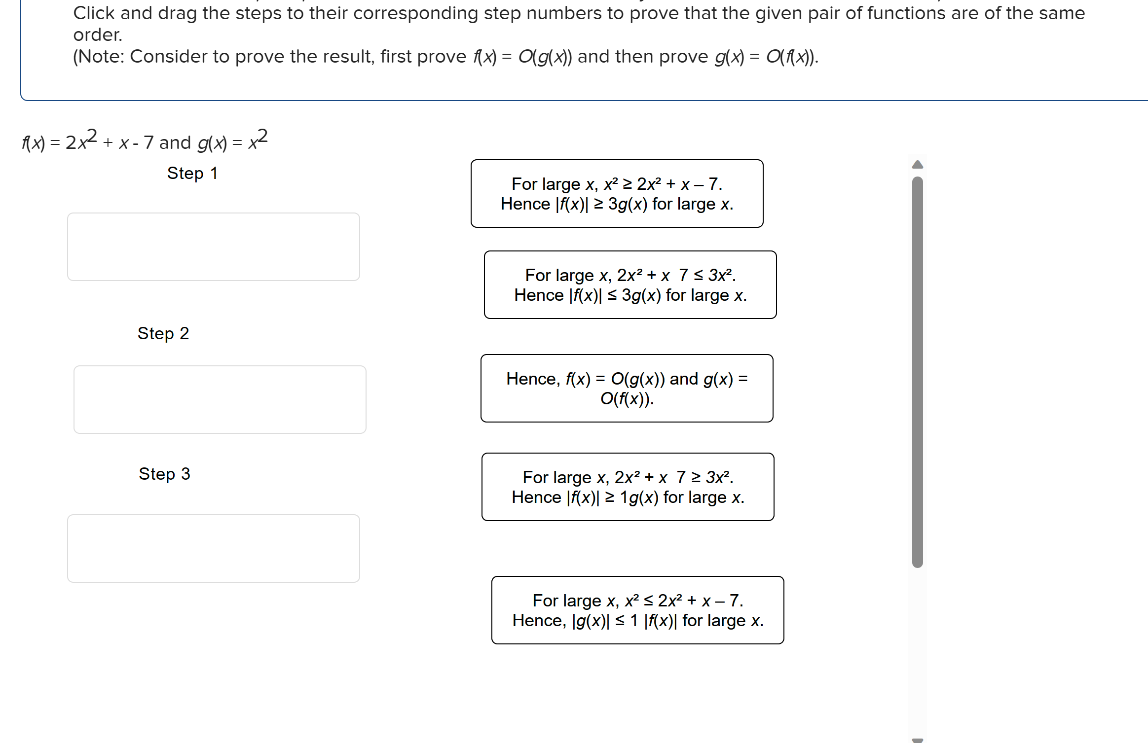 Solved Click and drag the steps to their corresponding step | Chegg.com