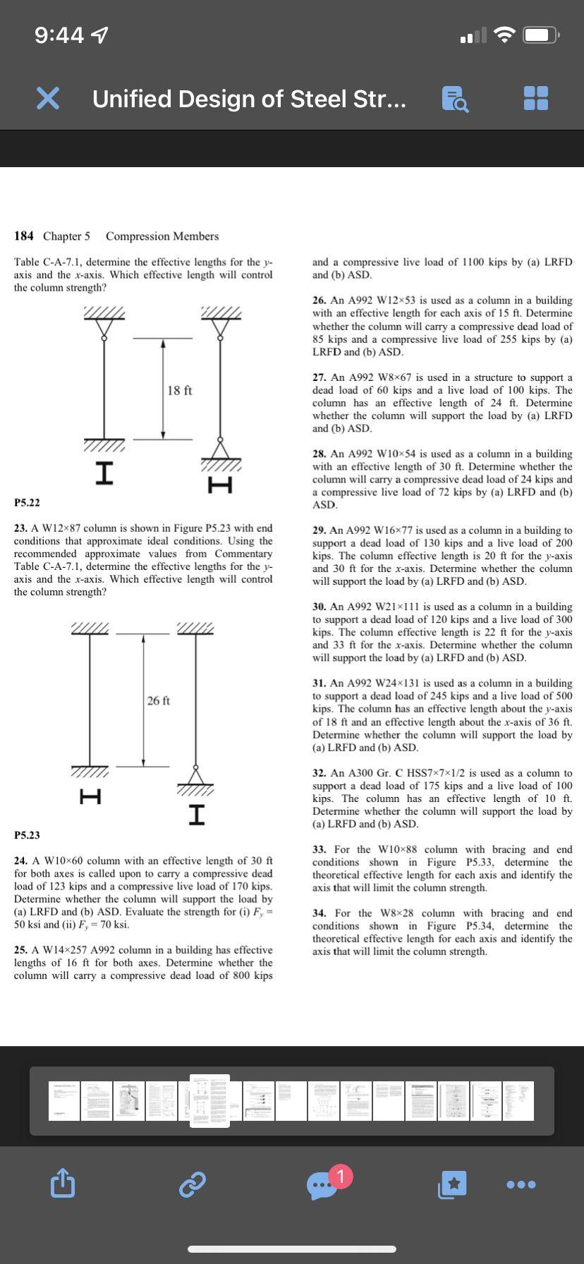 Solved Table C-A-7.1, determine the effective lengths for | Chegg.com