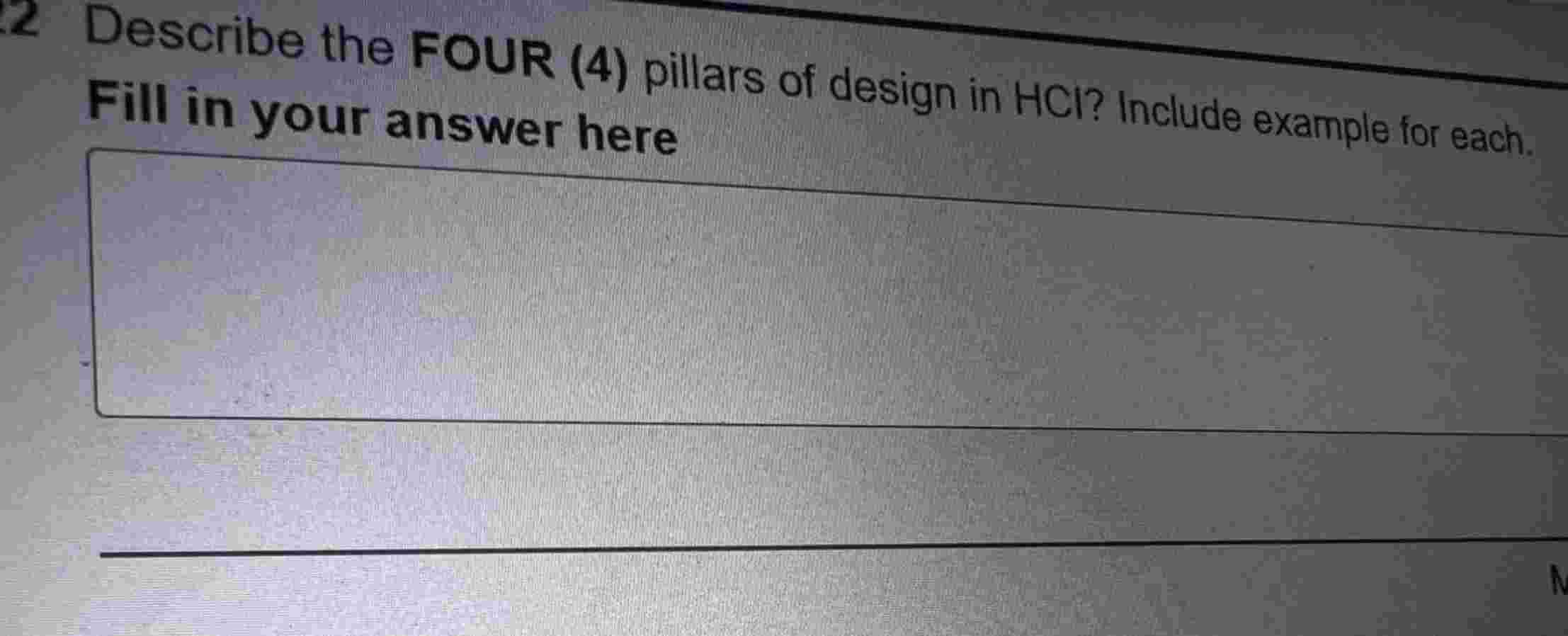 Describe the FOUR (4) ﻿pillars of design in HCl ? | Chegg.com