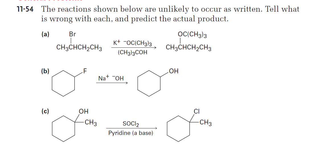 Solved 54 The Reactions Shown Below Are Unlikely To Occur