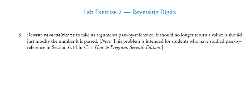 Solved 22 1 // Lab 2: reverse.cpp 2 // Reverse the digits of | Chegg.com