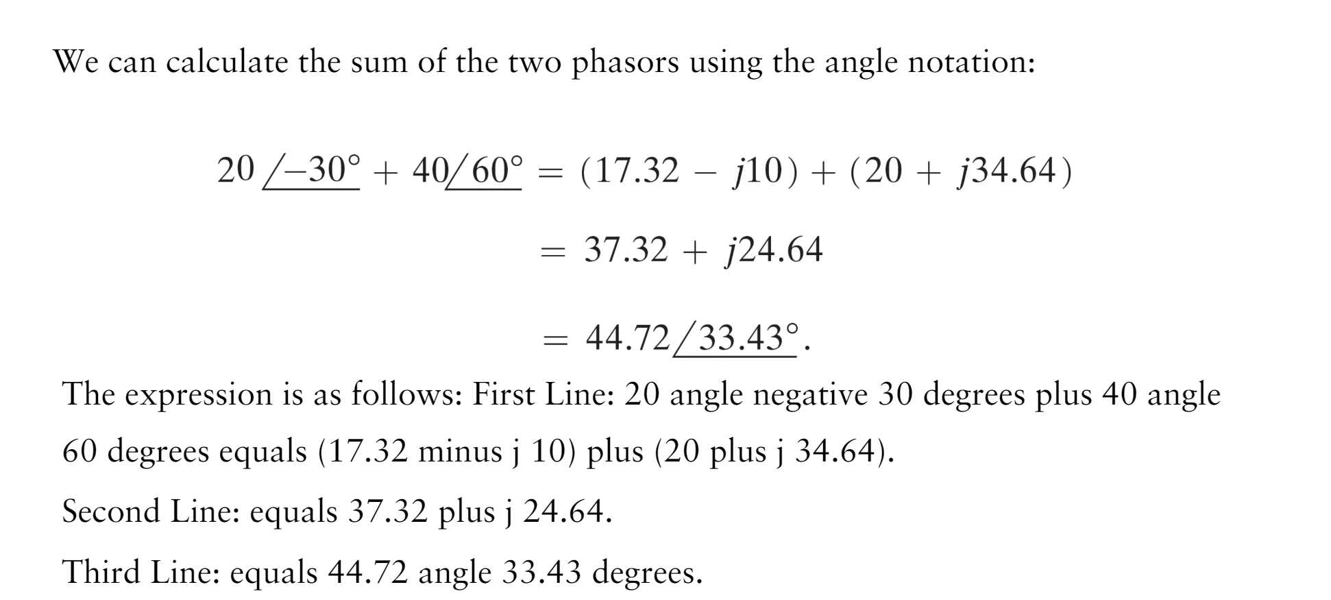 hi, can someone explain to me how to add phasors to | Chegg.com