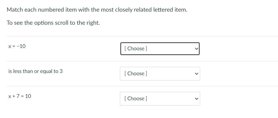 Solved Match each numbered item with the most closely | Chegg.com