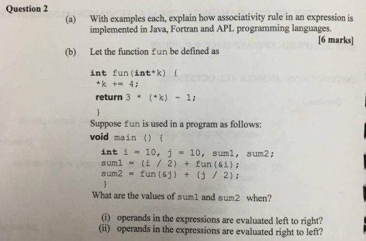 Solved (a) With examples each, explain how associativity | Chegg.com