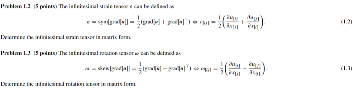 Solved Some generic material is deformed from a reference | Chegg.com