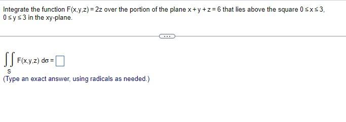 Solved Let S be the portion of the cylinder y=ex in the | Chegg.com