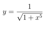 Solved y=1+x51 | Chegg.com
