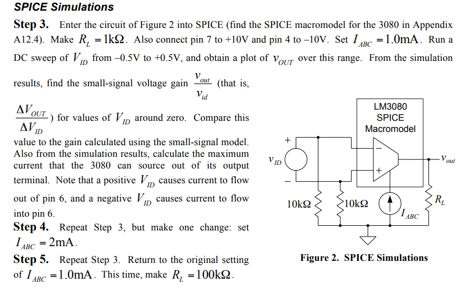 Solved SPICE Simulations Step 3. Enter the circuit of Figure | Chegg.com