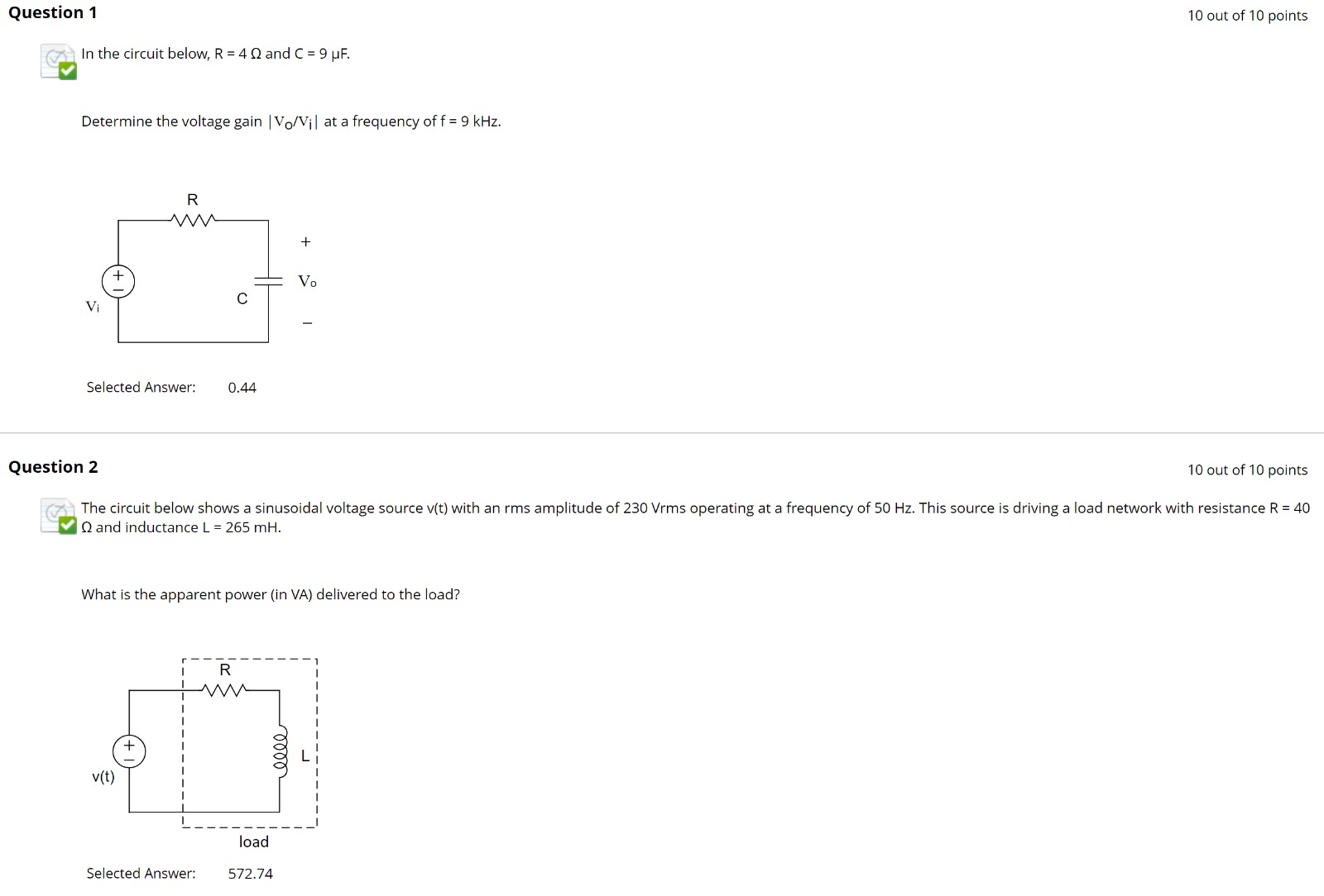 Solved Question 1In ﻿the circuit below, | Chegg.com