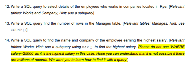 Solved In this task, you will start learning SQL using MySQL | Chegg.com