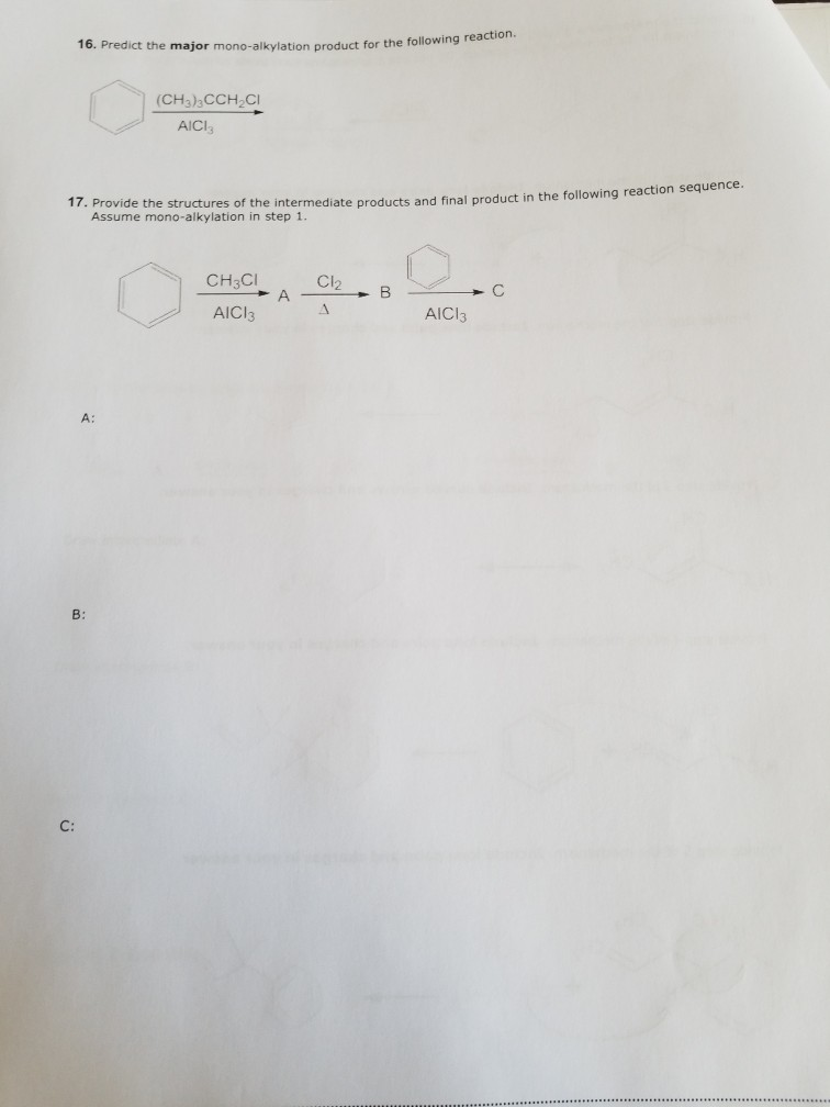 Solved 16. Predict the major mono-alkylation product for the | Chegg.com