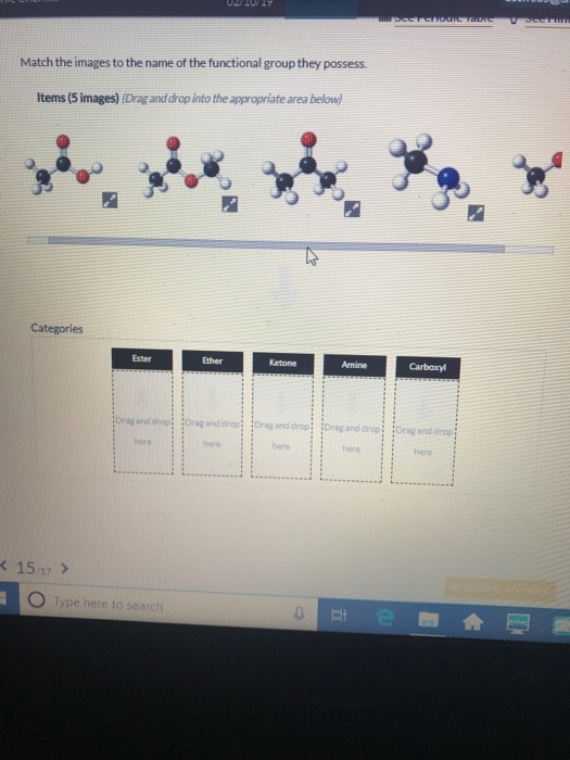 Solved Match the images to the name of the functional group | Chegg.com