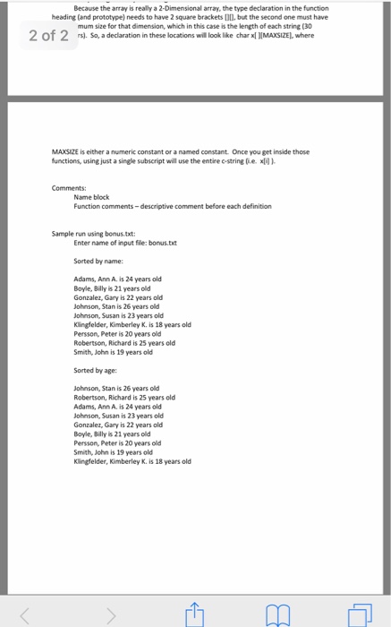 Solved Parallel Arrays And C Strings Char Arrays Note