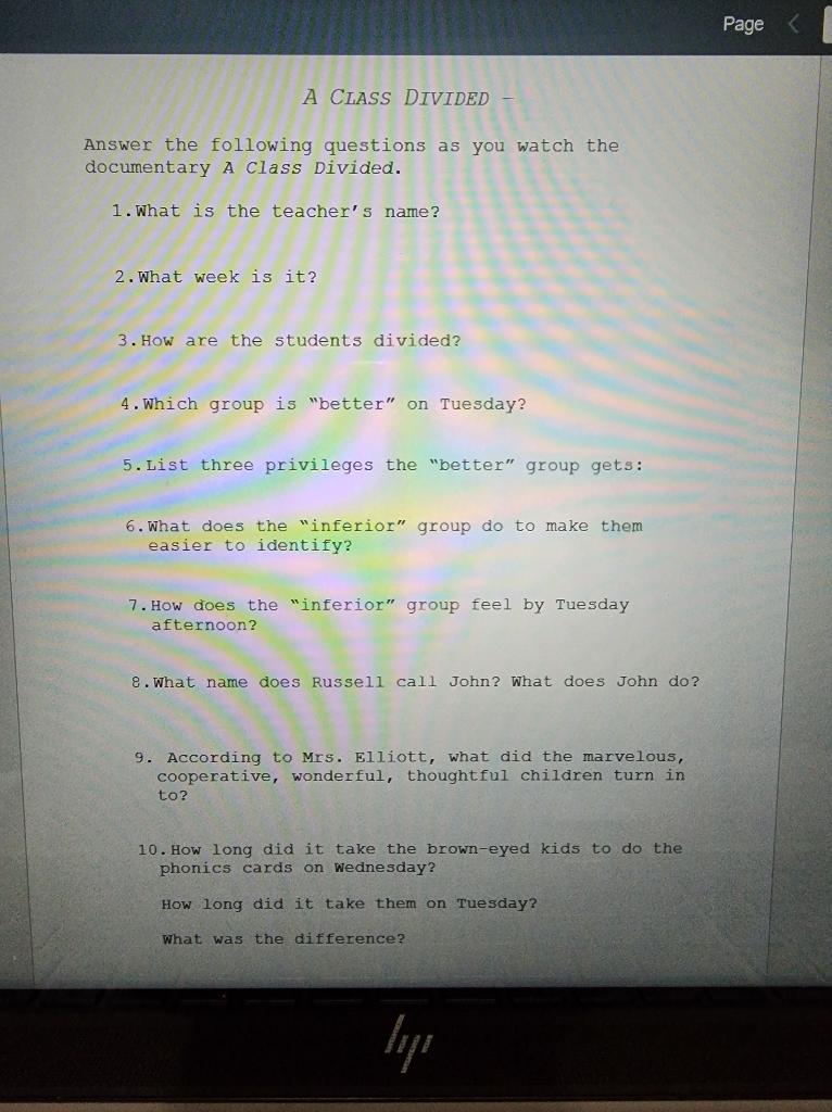 Solved Answer the following questions as you watch the | Chegg.com