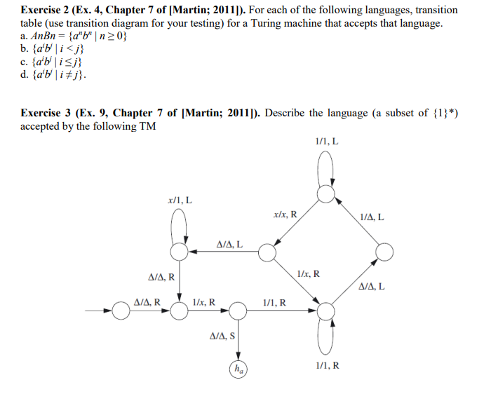 Exercise 2 (Ex. 4, Chapter 7 of [Martin; 20111). For | Chegg.com
