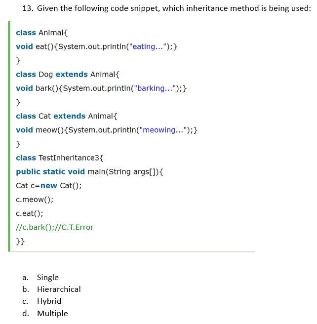 Solved Looking at the following code; what type of | Chegg.com