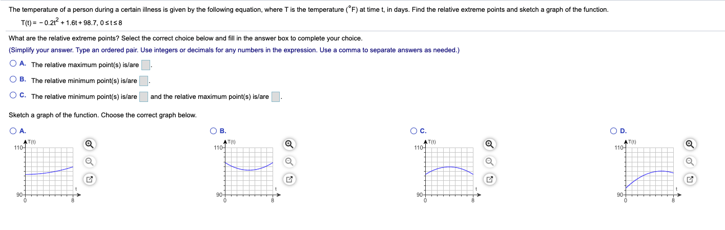 Solved The temperature of a person during a certain illness | Chegg.com