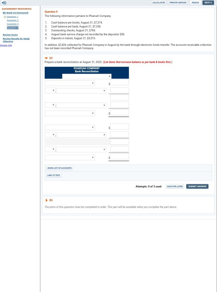 Solved CALCULATOR PRINTER VERSION BACK NEXT ASSIGNMENT | Chegg.com