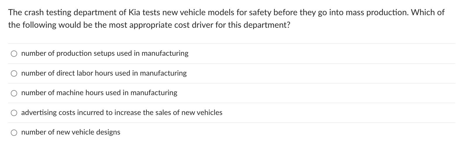 Solved The crash testing department of Kia tests new vehicle | Chegg.com