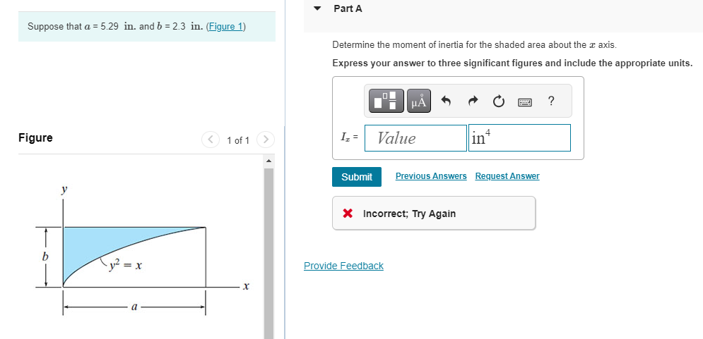 Solved Suppose that a=5.29in. and b=2.3in. (Figure 1) | Chegg.com