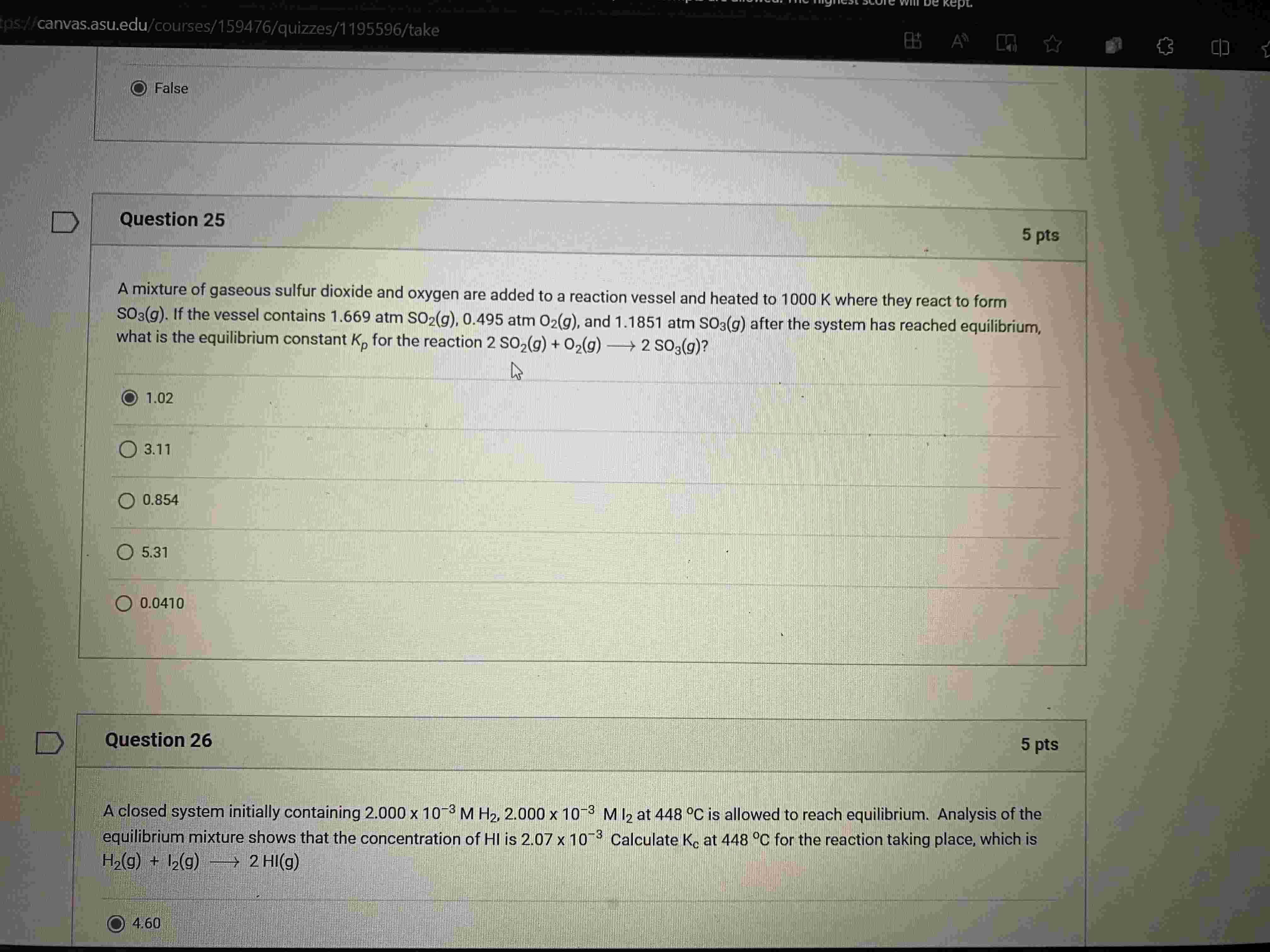 Solved A mixture of gaseous sulfur dioxide and oxygen are | Chegg.com