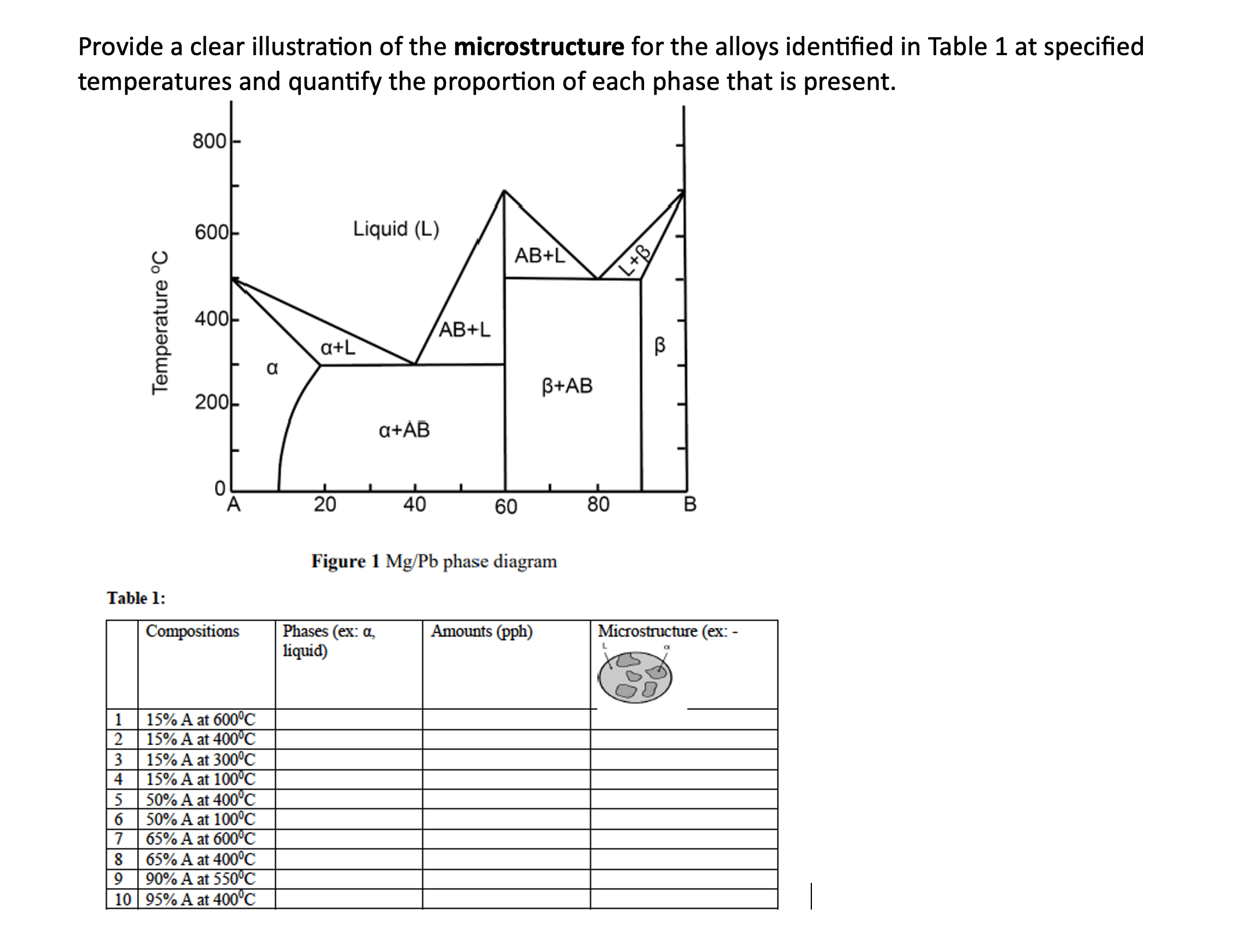 Solved Provide a clear illustration of the microstructure | Chegg.com